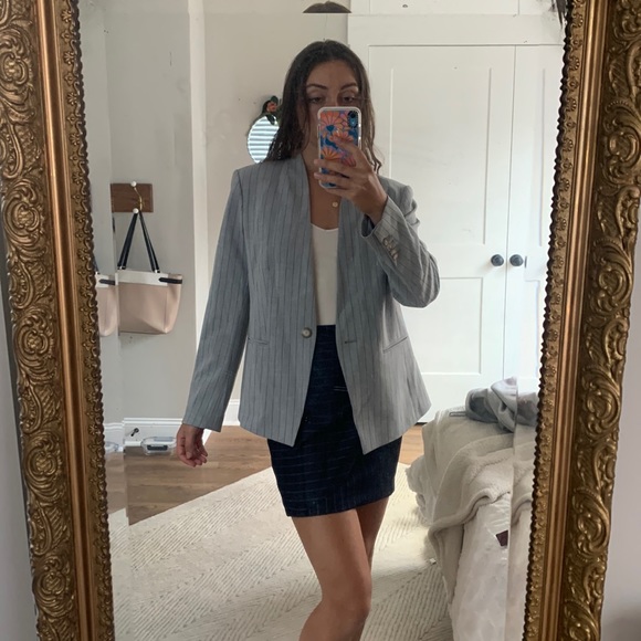 Ann Taylor | Jackets & Coats | Vintage Pinstripe Ann Taylor Blazer | Poshmark